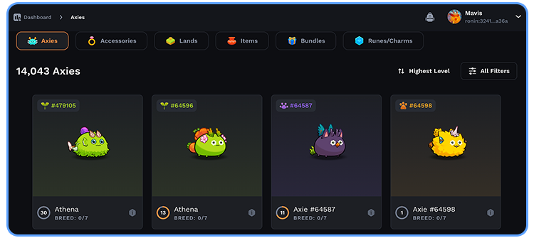 AXP and Axie Levels – Sky Mavis