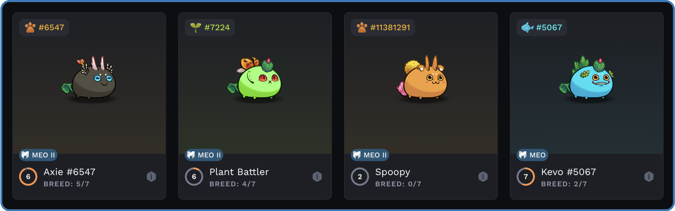 Collectible Axies Overview – Sky Mavis