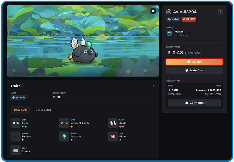 How to Buy NFTs in App.Axie – Sky Mavis