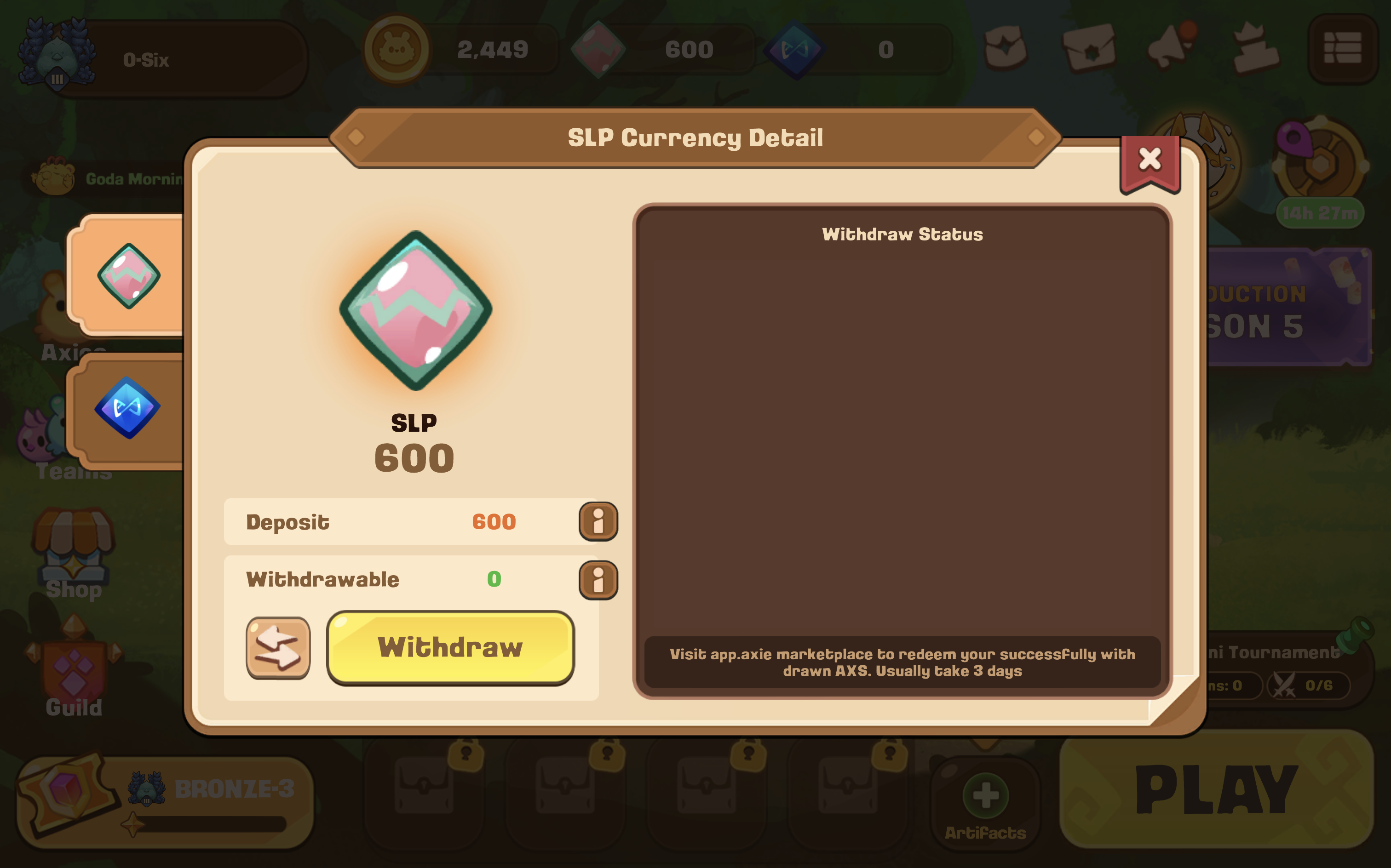 Axie Classic - AXS/SLP Withdrawal – Sky Mavis